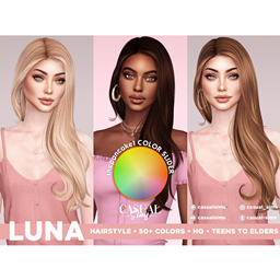 CasualSims - Luna Hairstyle (ONLY FOR COLOR SLIDER MOD) - Files - The ...