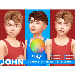 CasualSims - John Hairstyle Children (ONLY FOR COLOR SLIDER MOD ...