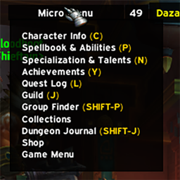 ElvUI Micro Menu Datatext - World of Warcraft Addons - CurseForge