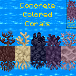 Concrete Colored Corals - Saturated Dead Corals Addon - Minecraft ...