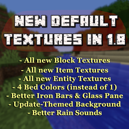 New Default Textures in older Versions + Better Beds, Iron Bars, Glass ...