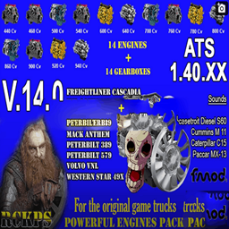 Pack Powerful engines + gearboxes - File - American Truck Simulator ...