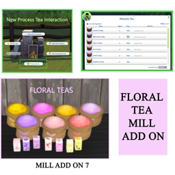 Functional Mill Add on 7 - Floral Tea Blends - The Sims 4 Mods - CurseForge