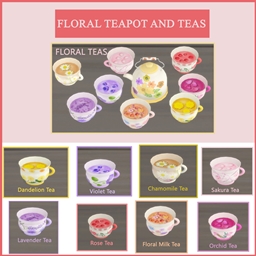 FLORAL TEAS AND TEAPOT - The Sims 4 Mods - CurseForge