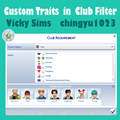 Custom Traits in Club Filter - Mods - The Sims 4 - CurseForge