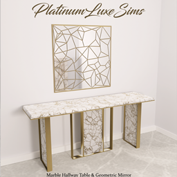 Marble Hallway Table & Geometric Mirror - The Sims 4 Build / Buy ...