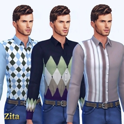 Long sleeve shirt with patterns - The Sims 4 Create a Sim - CurseForge