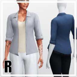Rolled-up Open shirt for F 2017 (Solid Color) - Gallery - The Sims 4 ...