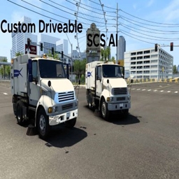 driveable street sweeper - American Truck Simulator Mods - CurseForge