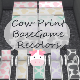 Cow Print BaseGame Recolors - The Sims 4 Build / Buy - CurseForge