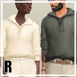 Download Basic Sweater VI - Set 1_Rolled Up Sleeves - The Sims 4 Mods ...