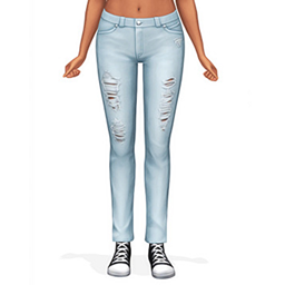 Straight Ripped Jeans - Gallery - The Sims 4 Create a Sim - CurseForge