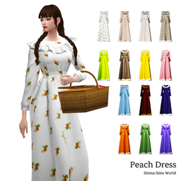 Peach Dress - The Sims 4 Create a Sim - CurseForge