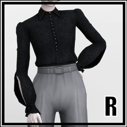 Dorsey Blouse - Black Couture - The Sims 4 Create a Sim - CurseForge
