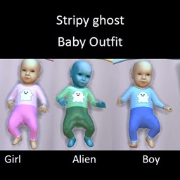 Stripy ghost baby outfit - The Sims 4 Mods - CurseForge
