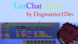 ListChatColors - Gallery - Minecraft Bukkit Plugins - CurseForge