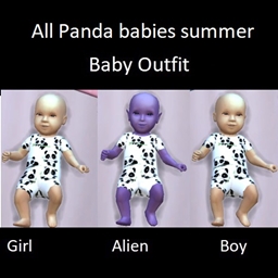 All panda babies summer baby outfit - The Sims 4 Mods - CurseForge