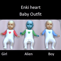 Enki heart baby outfit - The Sims 4 Mods - CurseForge