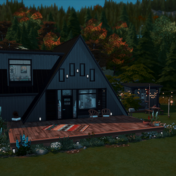 A-frame house Catskill - Files - The Sims 4 Rooms / Lots - CurseForge