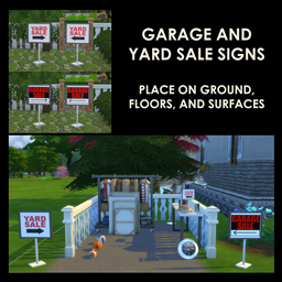Garage and Yard Sale Signs in English - The Sims 4 Build / Buy - CurseForge