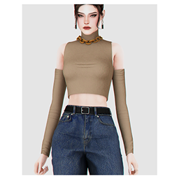 Rib Knit Detached Sleeves Turtleneck - The Sims 4 Create a Sim - CurseForge
