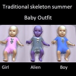 Traditional skeleton summer baby outfit - The Sims 4 Mods - CurseForge