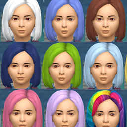 Girl Hair (colored) - The Sims 4 Create a Sim - CurseForge