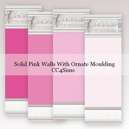 Solid Pink Walls With Ornate Molding - The Sims 4 Build / Buy - CurseForge