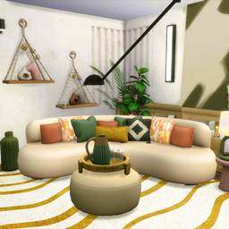 Install Geometry - Colorful Modern Living Room - The Sims 4 Mods ...