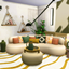 Geometry - Colorful Modern Living Room - The Sims 4 Rooms / Lots ...