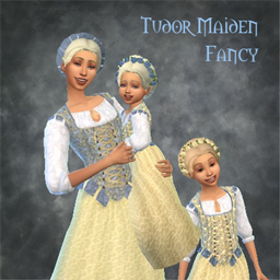 Tudor Maiden Dress Fancy Version for All Ages - The Sims 4 Create a Sim ...