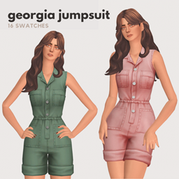Georgia Jumpsuit - The Sims 4 Create a Sim - CurseForge