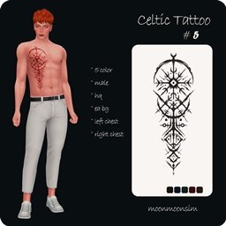 moonmoonsim celtic male tattoo 5 - Gallery - The Sims 4 Create a Sim ...