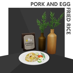FinJingSims - Food Pork and Egg Fried Rice - Gallery - The Sims 4 Mods ...