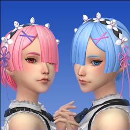 Ram/Rem hair - Files - The Sims 4 Create a Sim - CurseForge