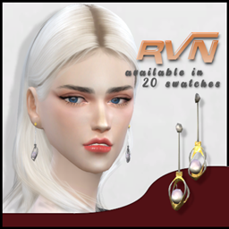 Pin Drop Caged Pearl Earrings - Gallery - The Sims 4 Create a Sim ...