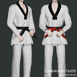 Taekwondo Outfit (AM) - The Sims 4 Create a Sim - CurseForge
