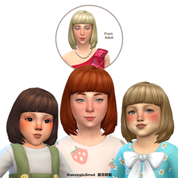 Bob Shoulder Hair Set - The Sims 4 Create a Sim - CurseForge