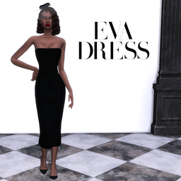Eva Dress (Niche Noir Collection) - The Sims 4 Create a Sim - CurseForge