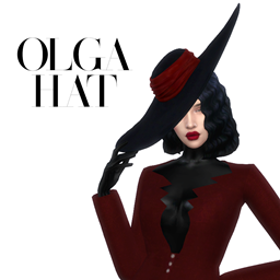 Olga Hat (Niche Noir Collection) - The Sims 4 Create a Sim - CurseForge