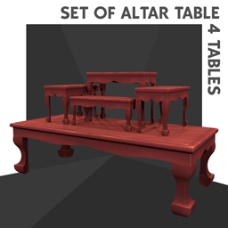 FinJingSims - Set of Altar Table (4 Tables) - The Sims 4 Build / Buy ...