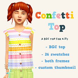 Confetti Top - The Sims 4 Create a Sim - CurseForge