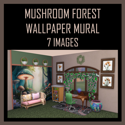 Wallpaper Murals - Mushroom Forest - The Sims 4 Build / Buy - CurseForge
