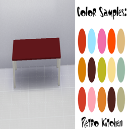 FC-Retro Kitchen-Long Rectangle Table - The Sims 4 Build / Buy - CurseForge