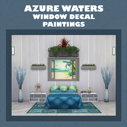 Decal Paintings - Windows - Azure Waters - The Sims 4 Build / Buy ...
