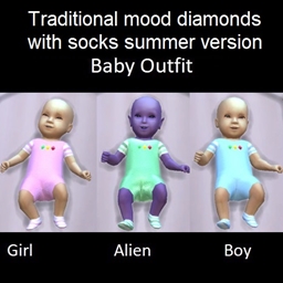 Install Traditional mood diamonds with socks summer version baby outfit ...