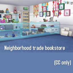 Neighborhood trade bookstore (CC only) - The Sims 4 Build / Buy ...
