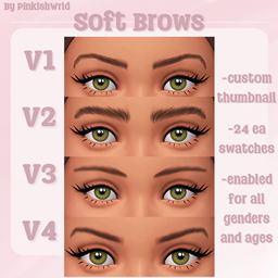 Soft Brows By PinkishWrld 💗 - The Sims 4 Create a Sim - CurseForge