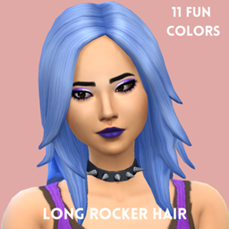 Long Rocker Hair Recolor - The Sims 4 Create a Sim - CurseForge