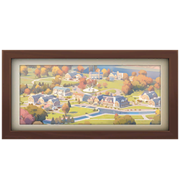 Town Landscape Painting 3x1 #2 Samtuse963 - The Sims 4 Build / Buy ...